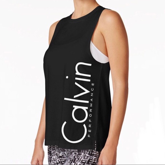 Calvin Klein | Tops | Calvin Klein Performance Boyfriend Logo Tank Top ...